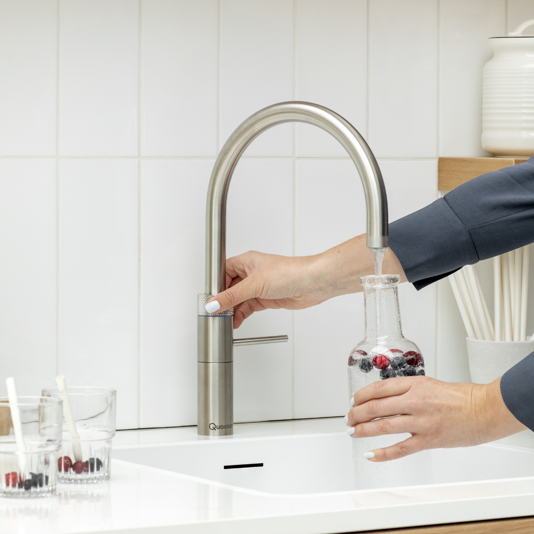 Quooker-Armatur in Voll-Edelstahl